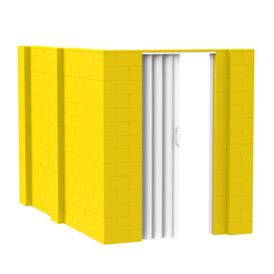 Versare Everblock L-Shaped Wall Kit With Door | Wayfair